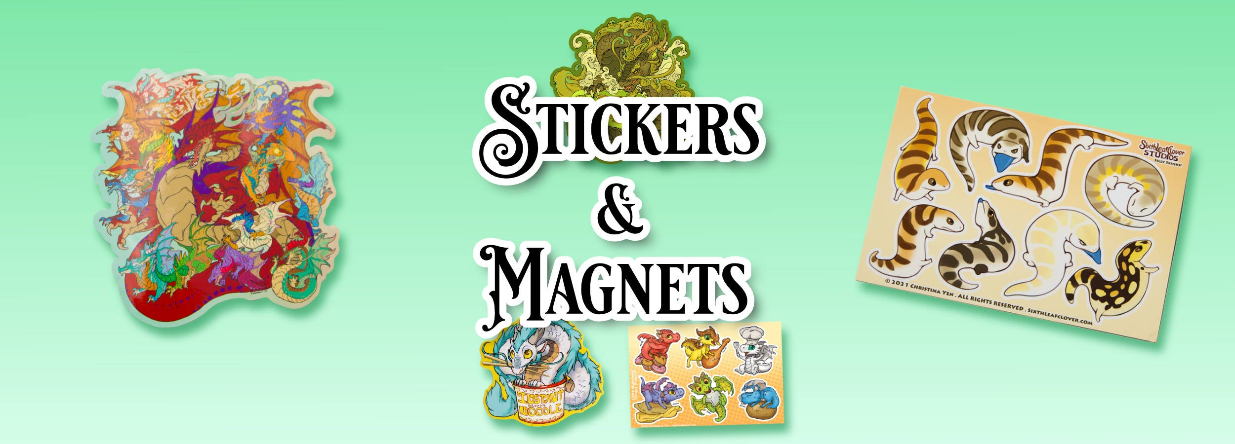 Fantasy Vinyl Stickers by SixthLeafClover – SixthLeafClover Studios