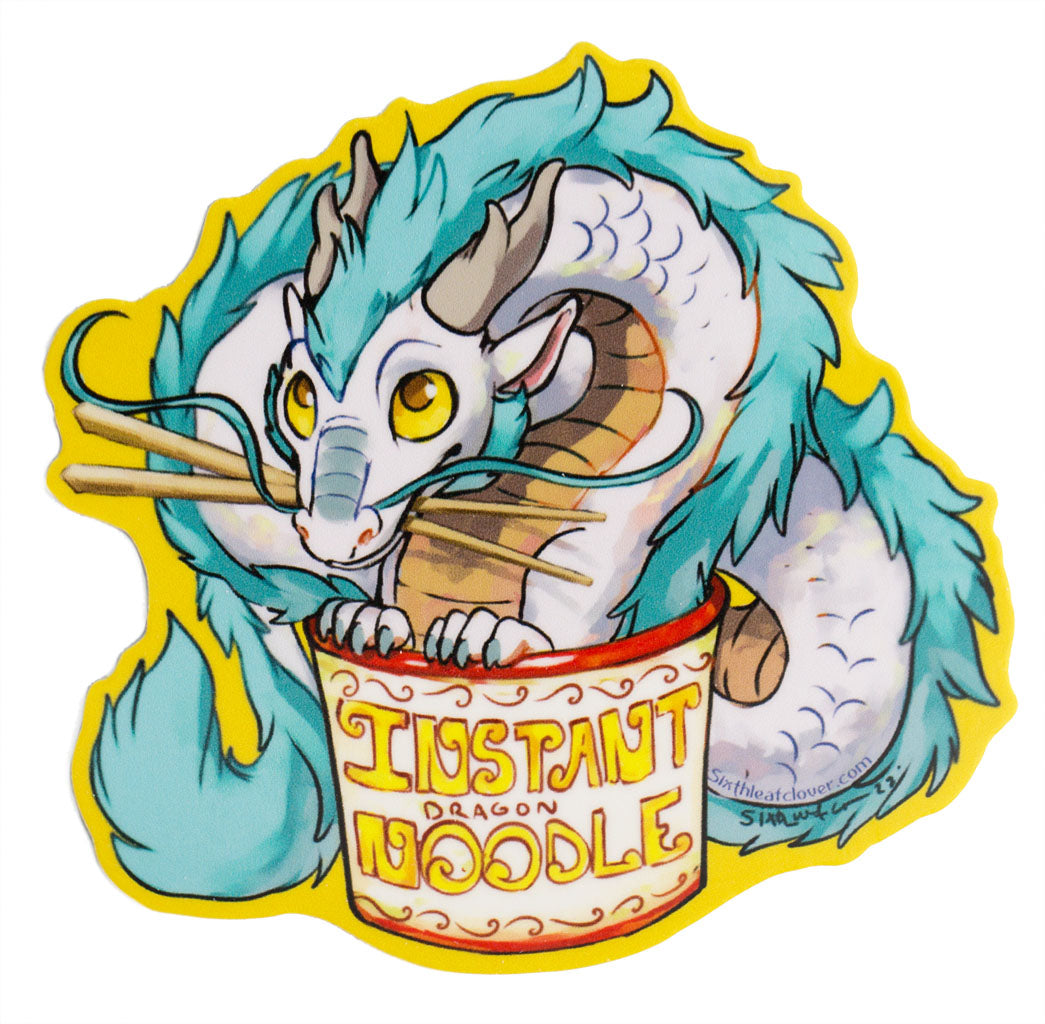 Dragon Noodle Sticker – SixthLeafClover Studios