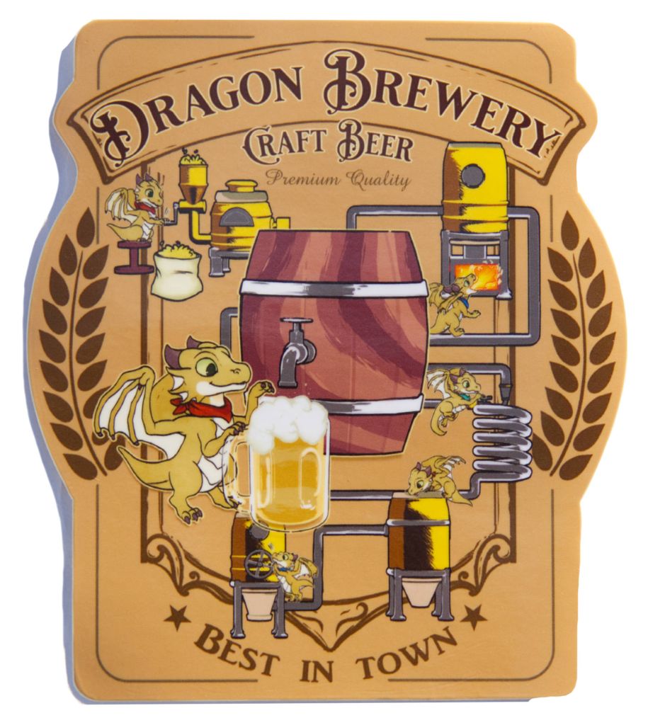 Dragon Brewery Craft Beer Sticker – SixthLeafClover Studios