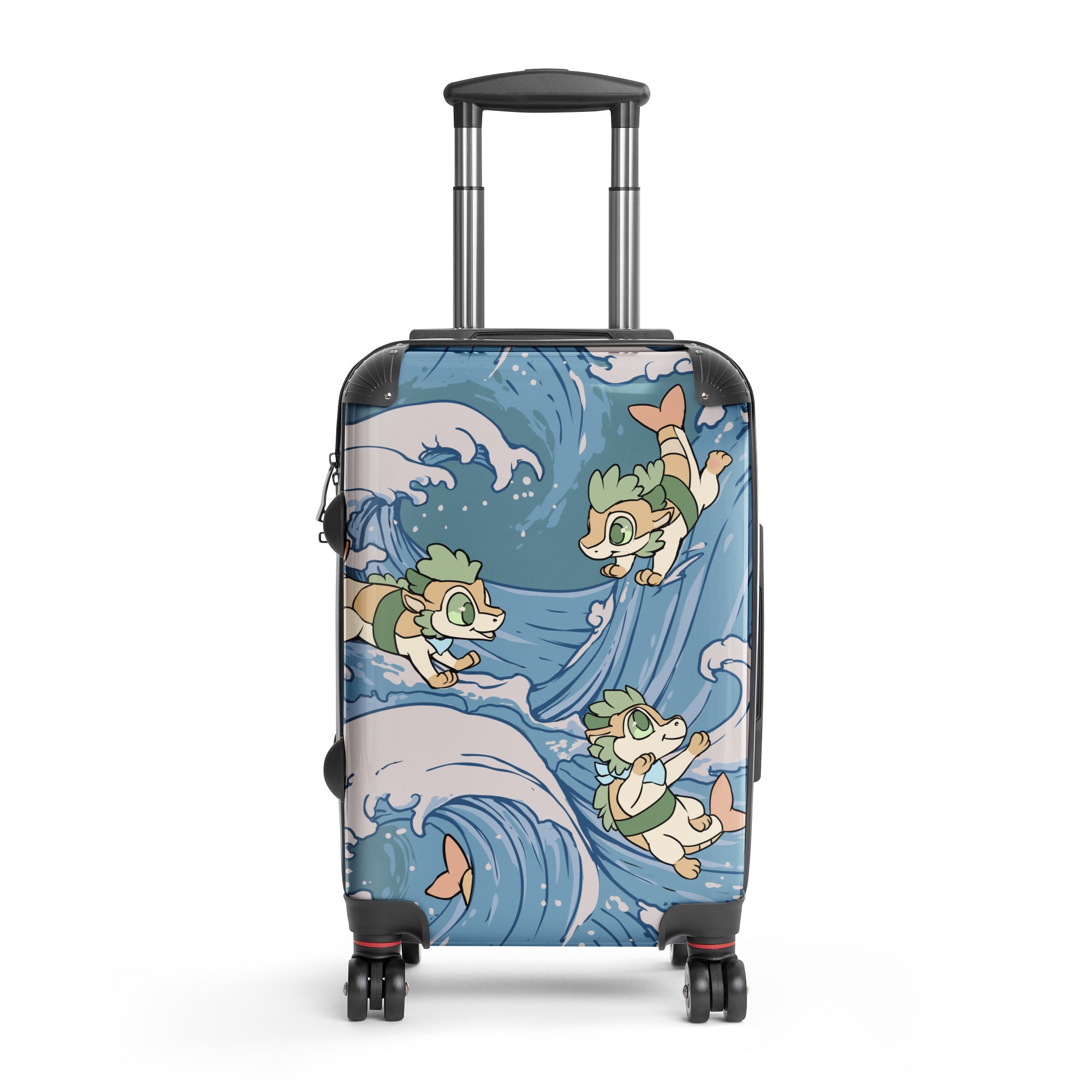 Surfing Sushi Dragons Hard-shell suitcase – SixthLeafClover Studios