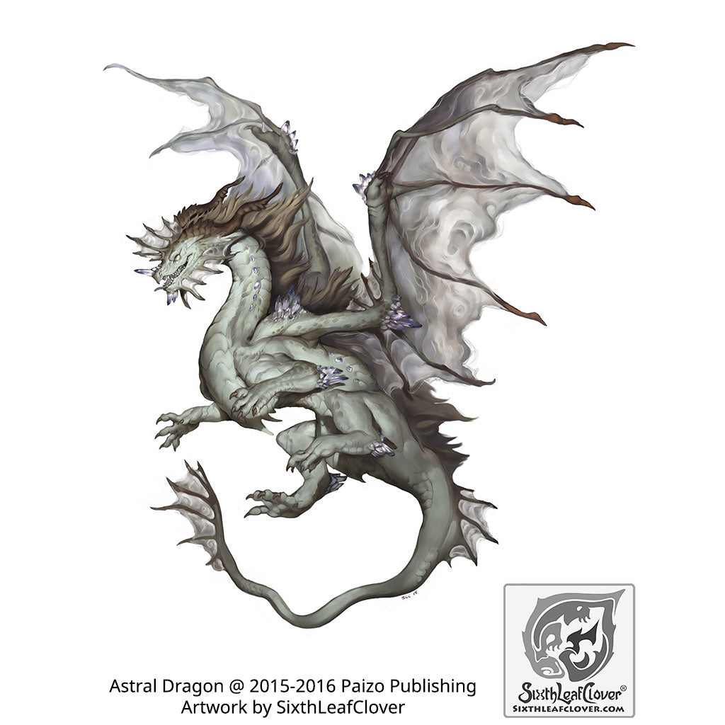 Astral Dragon, an Art by SixthLeafClover – SixthLeafClover Studios