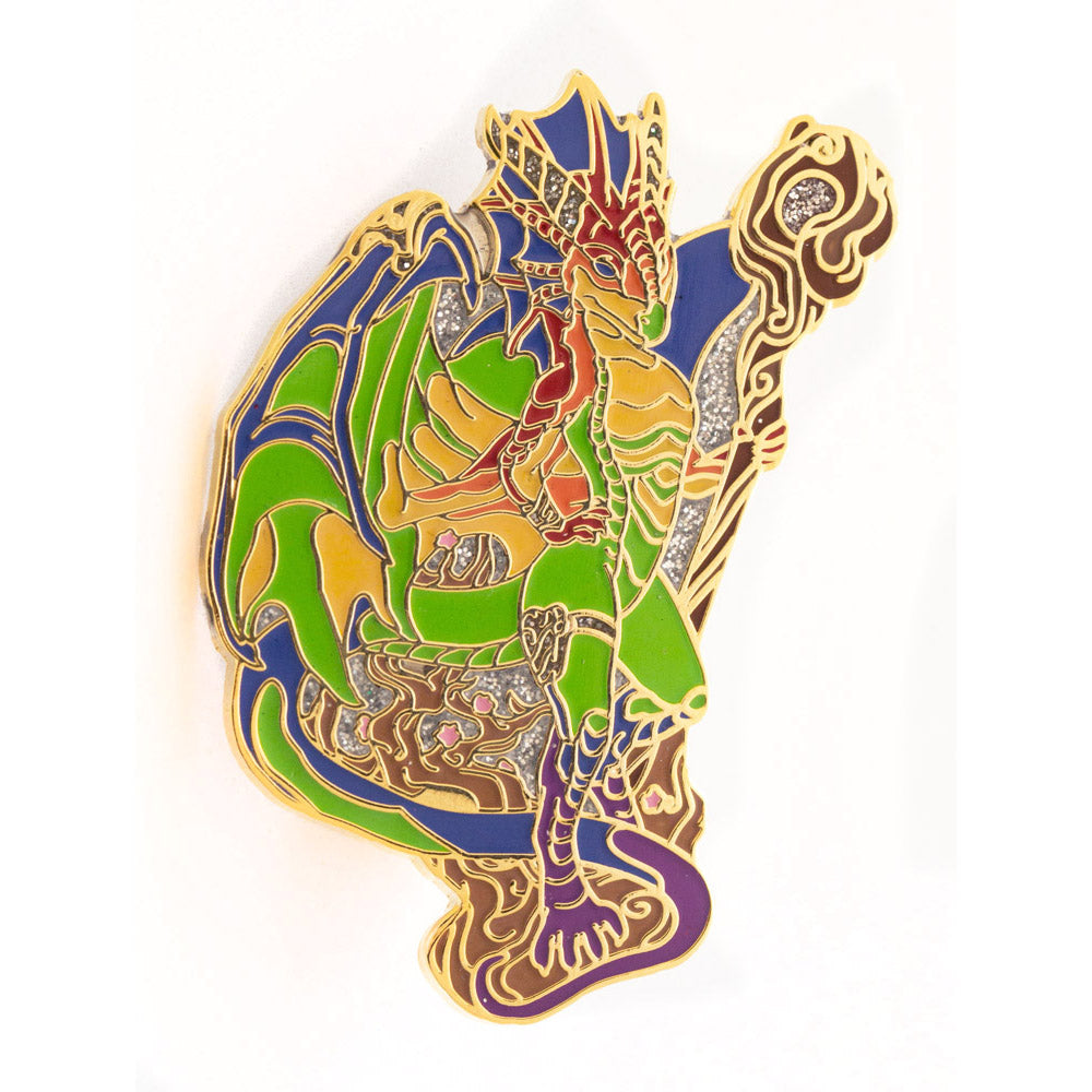 Prism Magic Dragon Pin – SixthLeafClover Studios